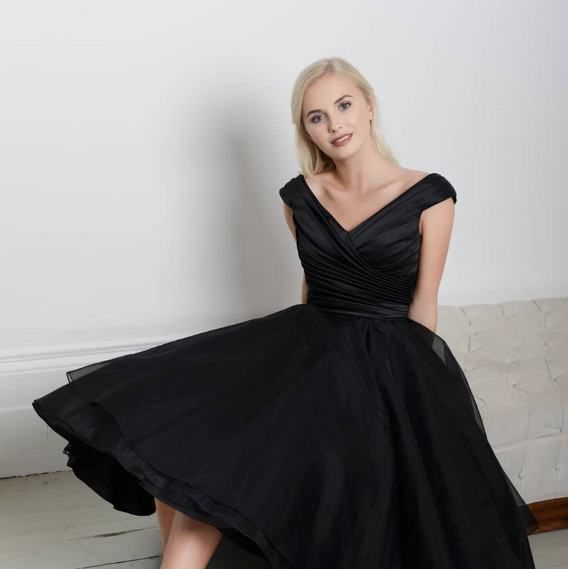 86-Annette - Deluxe satin dress – FairyGothMother